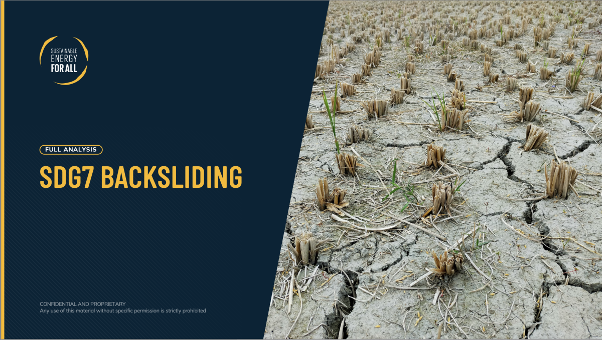 SDG7 Backsliding | Sustainable Energy for All